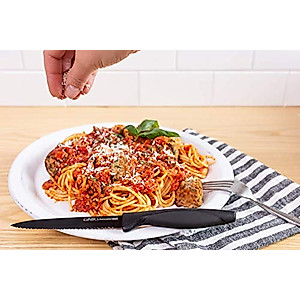 GINSU Daku 5-Piece Black Knife Prep Set - Dishwasher Safe and Always Sharp