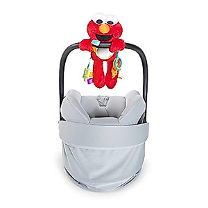 Bright Starts Sesame Street Elmo Travel Buddy Plush Take-Along Stroller or Carrier Toy, Ages 0-12 Months