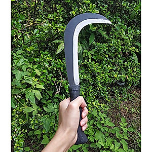 Billhook Sickle Machete Knife Brush Clearing Sickle Machete with Carbon Steel Blade Sickle Knife Billhook Machete Sickle for Grass, Harvest, Weeding Sickle Machete Billhook (2)