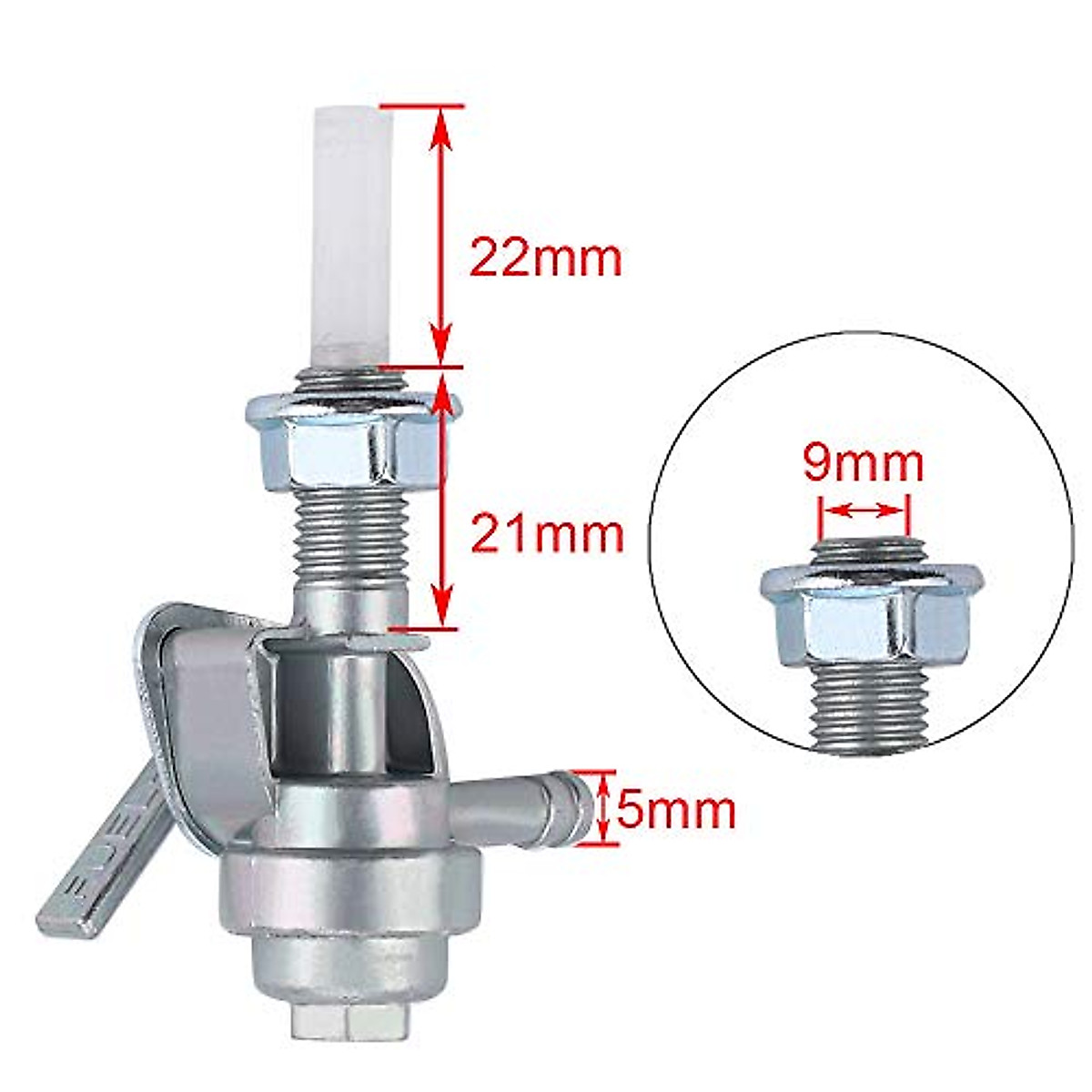 Savior 3pcs M10 x 1.25 Gas Tank Fuel Switch Valve Pump Petcock for Honda EU1000i EU2000i EU3000i Yamaha EF2000iSv2 EF6300iSDE EF2400iSHC Generator 28-1783-V