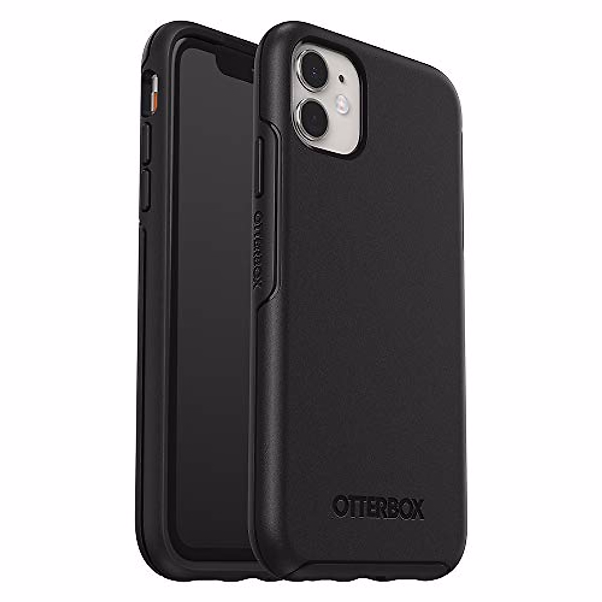 OtterBox iPhone 11 Symmetry Series Case - BLACK, ultra-sleek, wireless charging compatible, raised edges protect camera & screen