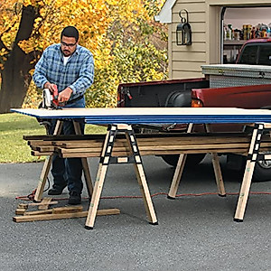 2x4basics 90196MI Custom Pro Brackets Sawhorse, 2 Pack , Black