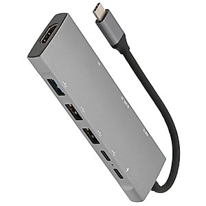 USB Charging Hub, Powerful Docking Station 5Gbps Data Transmission Read TF Card Plug and Play for Laptop for Projector for Computer