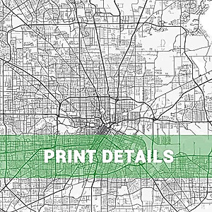 Dear Mapper Houston United States View Abstract Road Modern Map Art Minimalist Painting Black and White Canvas Line Art Print Poster Art Print Poster Home Decor (Set of 3 Unframed) (12x16inch)