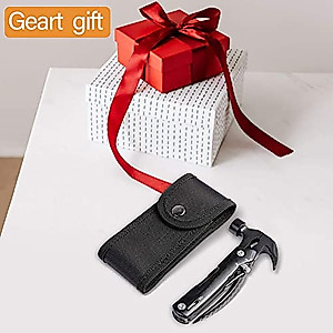 Hammer Multitool Camping Accessories, All in One Survival Tools Cool Gadgets Stocking Stuffers for Fishing Hiking Anniversary Birthday Cool Stuff Gifts for Dad Man Boyfriend Husband