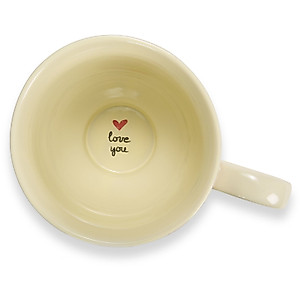 Pavilion Gift Company "A Mother's Love-God Could Not Be Everywhere so He Created Godmothers" Floral Soup Bowl Mug, Teal, 17 oz