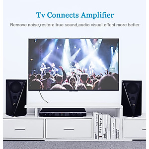 RCA Cable, 2RCA Male to 2RCA Male Stereo Audio Cables 【Hi-Fi Sound】Braided RCA Stereo Cable for Home Theater, HDTV, Amplifiers, Hi-Fi Systems, Car Audio, Speakers (6.6FT)