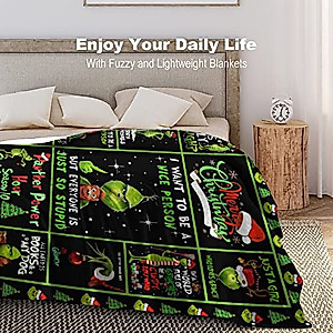 Ultra Soft Flannel Throw Blankets Christmas Party Decoration Blanket for Couch Sofa Living Room Kids Adults Gifts 60"x50"