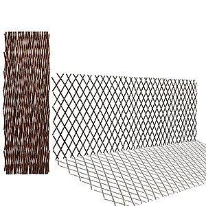JOYSFIT Willow Trellis Fence Expandable Garden Climbing Lattices Trellis Plant for Support Climbing 36x92 Inch(2)