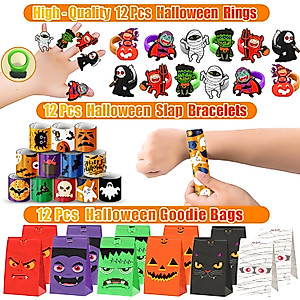 ONBKYGF 453PCS Halloween Party Favors Supplies Decorations, Halloween Treat or Trick Goodie Bags Pinata Fillers Stuffers Halloween Classroom Prizes Gifts for Kids