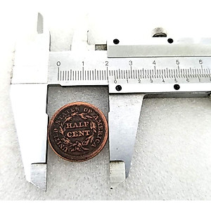 1851 Historic Half-Cent Nickel Old Coin-American Commemorative Uncirculated Old American Coins-Prefer to Handmade Coins Crafts Historical Gifts