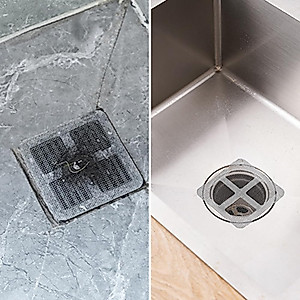 Disposable Filter Patches, 2024 Upgrade Disposable Floor Drain Filter Stickers Disposable Hair Drain Stickers, Disposable Shower Drain Hair Catcher for Bathroom Laundry Bathtub Kitchen (20PCS)