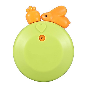 Mechanical Kitchen Timer Cartoon Rabbit Manual Countdown Mechanism 55-60 Minutes Kitchen Alarm Timing Tool for Cooking Baking Exercise(Green)