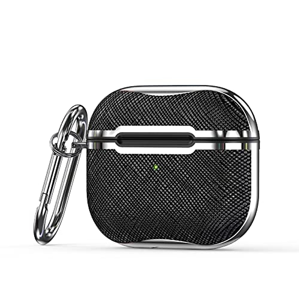 OLLSA AirPods Pro Case Cover Black Hard Shell Keychain Accessory Support Apple Airpod Pro 2019 Wireless Charging Case iPods Pro Case Men & Boys [Front LED Visible], 1.96*2.56*0.98 inch (ef-068)