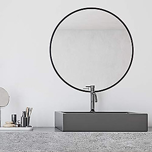 Habitat MR3719W Adelina Circular Mirror, Black