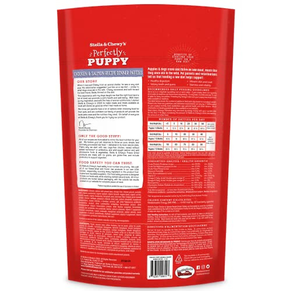 Stella & Chewy’s Freeze Dried Raw Dinner Patties – Crafted for Puppies – Grain Free, Protein Rich Perfectly Puppy Chicken & Salmon Recipe – 14 oz Bag