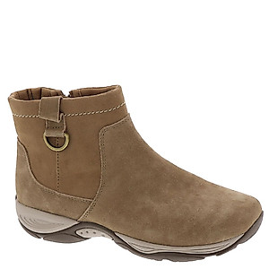 Easy Spirit Women's Elton Ankle Boot, Taupe Suede, 7.5 Wide