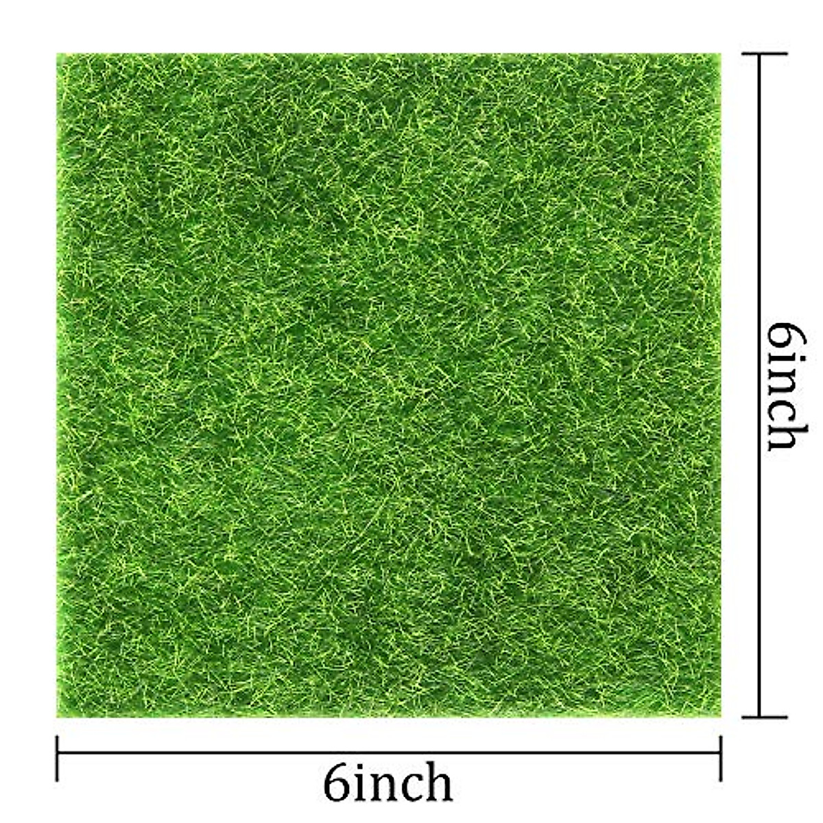 ELCOHO 10 Pieces Artificial Garden Grass Lawn Life-Like Fairy Artificial Grass Lawn Miniature Fairy Garden Ornament Dollhouse Decoration, 6 x 6 Inches