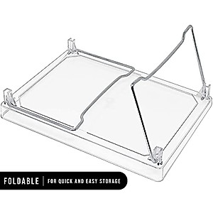 Sorbus Stackable Shelves for Cabinets & Countertop - Storage Shelf Organizer Stand Racks- Foldable Shelves for Undersink, Kitchen Cabinets, Pantry, Countertops, Clear Plastic/Metal