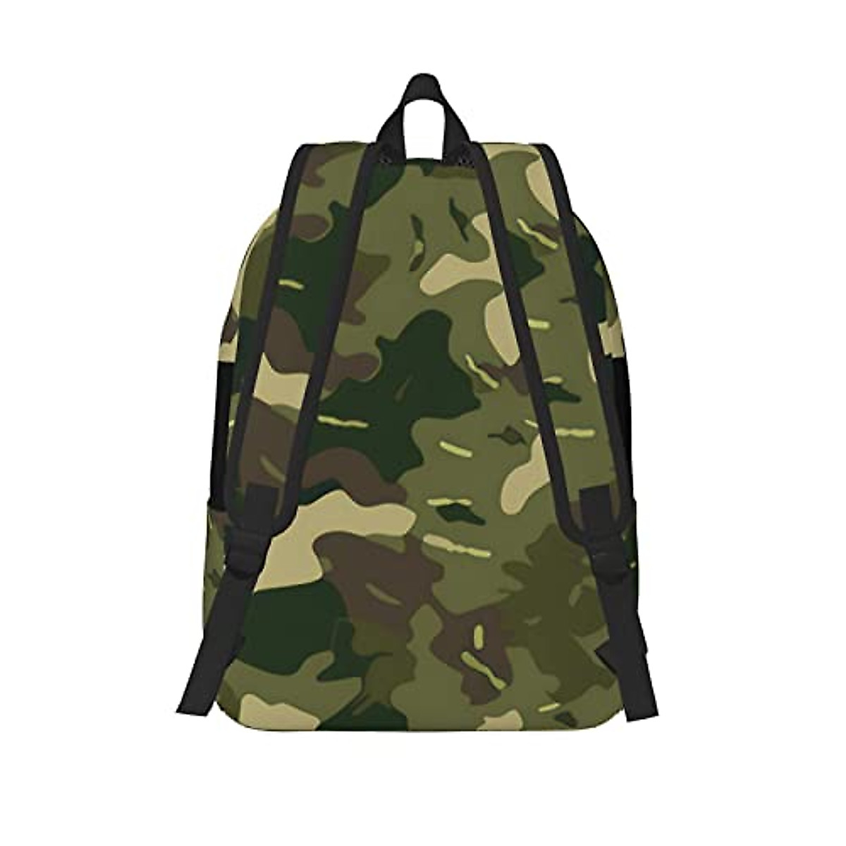 FYCFSLMY Camo Camouflage Green Backpack with Adjustable Straps, Suitable for Travel Picnics Activities
