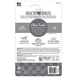 Nylabone Healthy Edibles Natural Dog Chews Long Lasting Roast Beef Flavor Treats for Dogs, X-Large/Souper (2 Count)