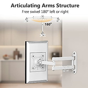 Laivli Wall Mount for Echo Show 15, and Monitors 13"-27", with 15 Inch Extension Arm, Full Motion Adjustable - Easy to Rotate, Swivel, Tilt and Fold, Metal Echo Show 15 Wall Mounting Bracket
