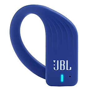 JBL ENDURANCE PEAK - True Wireless Earbuds, Bluetooth Sport Headphones with Microphone, Waterproof, up to 28 Hours Battery, Charging Case and Quick Charge, Works with Android and Apple iOS (blue)