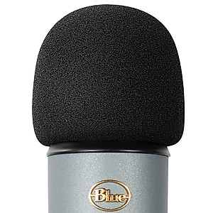 PhantAccy Pop Filter/Windscreen for Blue Yeti and Yeti Pro Microphones, Foam Mic Cover for Filtering Plosives and Hissing Noise