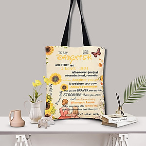 YuetWay cotton canvas tote bag women shopping tote bag holiday gift, casual reusable