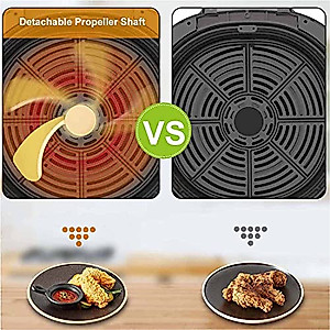 MAISON HUIS 8QT Latest Model Air Fryer with Detachable Propeller Shaft & Viewing Window, LED Digital Touch Screen Adjustable Temperature Control with 7 Presets Functions, 1700W