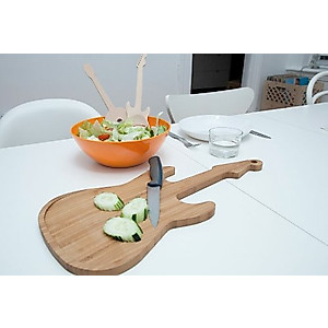 Kikkerland Bamboo Guitar Cutting Board