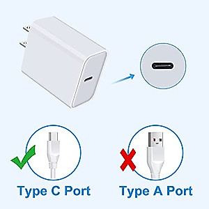 USB C Charger Block,20W PD 3.0 Fast Charger Block USB C Box Plug Brick Cube for iPhone 14/13 Mini/Pro Max,12,SE,11,Samsung Galaxy A53 5G,A52,A42,A32,A13,A12,A03S,S22 Ultra,S23,S22, S21 FE 5G,S20 S10