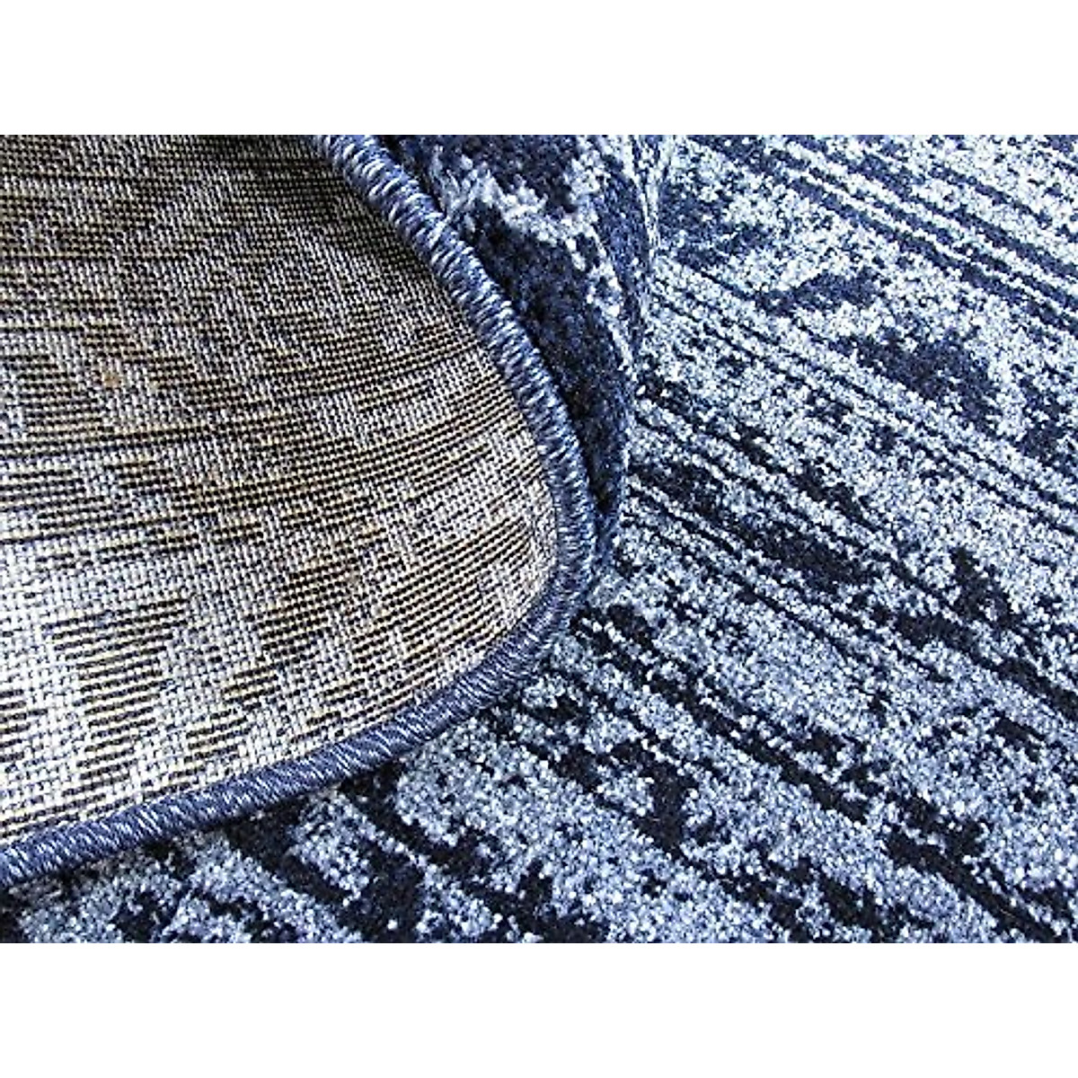 Unique Loom Del Mar Collection Area Rug-Transitional Inspired with Modern Contemporary Design, Rectangular 9' 0" x 12' 2", Blue/Navy Blue