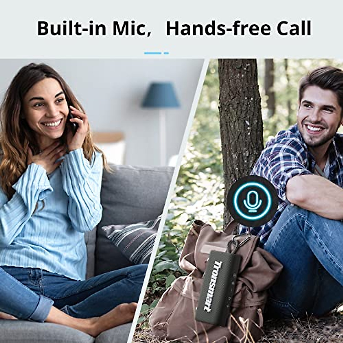 Tronsmart Portable Bluetooth Speaker, Trip Wireless Waterproof Speaker with 10W Output, Bluetooth 5.3, IPX7 Waterproof, 20H Playtime, Built-in Mic…