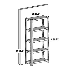 Generic 5 Tier Adjustable Steel Powder Coated Rack Storage Shelving with Steel Shelves. Suitable for Indoor Storage in garages, basements, Kitchens, etc. (Purple), 1001ASBLKS