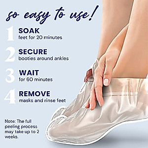 Scala Foot Peel Mask Treatment (2 Pack) Dead Skin Remover For Feet, Dry Cracked Feet, Exfoliator Gel Fixes Cracked Heels, Peeling Reveals Baby Soft Smooth Skin, Lavender - Birthday Gifts for Women