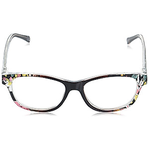 Sofia Vergara x Foster Grant Women's Linda Reading Glasses Square, Crystal Berry Floral, 52 mm + 1.5