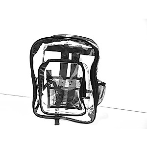 DV- Black-Clear Backpack | Heavy Duty | Clear PVC | Transparent Backpacks | Easy to use as a Bookbags