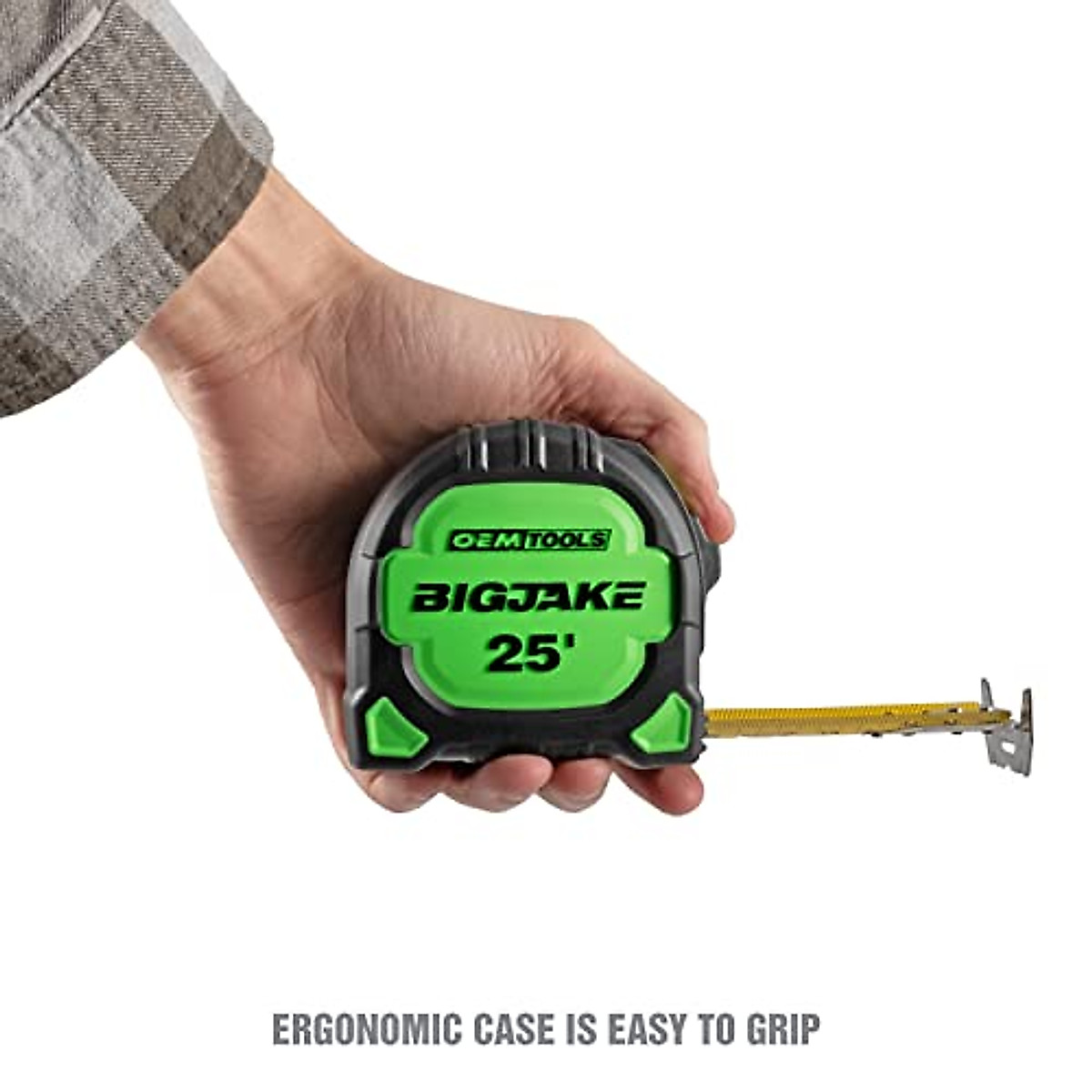 OEMTOOLS 25699 Big Jake 25’ Tape Measure, Electrician Tape Measure, Table Saw Tape Measure, Tape Measure with Magnetic Tip