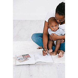 Pearhead Linen Baby Memory Book and Clean-Touch Ink Pad, Gender-Neutral Baby Accessory, Baby Milestones Photo Album, 50 Fill In Pages, New and Expecting Parents, Linen Ivory