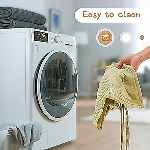 Muslin Nursing Cover for Baby Breastfeeding, Breathable 100% Soft Cotton Breastfeeding Cover with Adjustable Tie for Mother Nursing Apron, Multi-use Carseat Canopy Breastfeeding Essentials（Green）