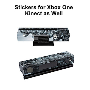 Skins Decals Compatible with Xbox One Console and Controller Durable Protective Vinyl Stickers Cover for Xbox One Set -Gray
