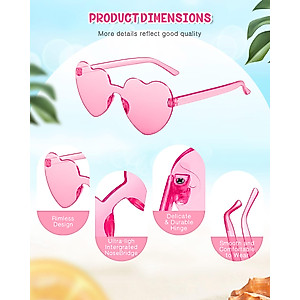Chicpop 80Pairs Heart Sunglasses for Women Red Heart Shaped Sunglasses Heart Glasses Party Glasses Bulk Accessories for Adult Party Favors