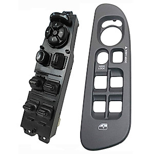 SWITCHDOCTOR Window Master Switch and Gray Bezel Set for 2002-2008 Dodge Ram 1500 2500 3500 (Quad Cab) (68171680AA, 56049805AB, 56049805AA, 56045334AE) (Medium Slate Gray)