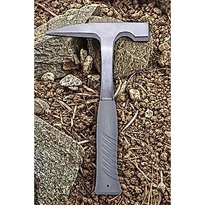 EFFICERE 22-Ounce All Steel Rock Pick Hammer with Pointed Tip, 11-Inch Overall Length | Essential for Geological Study, Rock Hounding, Prospecting, Mining, Fossil Dig, Masonry Related and Much More