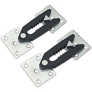 FMHXG 2PCS Plastic Crocodile Buckle Screw Clip Furniture Hinge Double Ear Headrest Hinge Sofa Connector Sofa Combination Fixing Piece Black