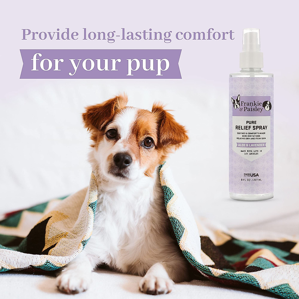 Frankie & Paisley Itch Relief Hot Spot Treatment for Dogs and Puppies | Soothing Anti-Itch Spray for Sensitive Skin – 8 fl. Oz