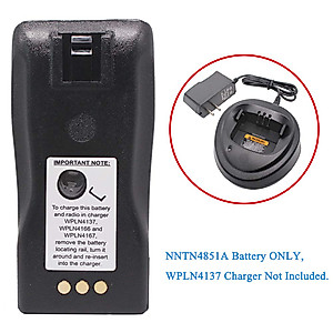 Aimtobest NNTN4851 1600mAh Ni-MH Battery Compatible for Motorola CP200 CP200D PR400 EP450 EP450S DEP450 CP140 CP160 CP180 CP250 GP3688 GP3188 Radio NNTN4851A NNTN4496 NNTN4497