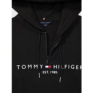 Tommy Hilfiger Women's Adaptive Logo Hoodie with Zipper Closure, Dark Sable, M