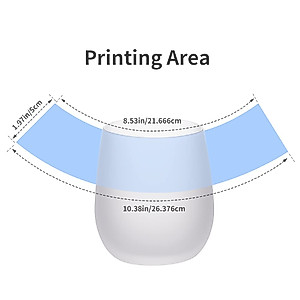 Craft Express 10 OZ Sublimation Glass Wine Tumblers Cups Frosted-Stemless Wine Glasses-Perfect for Sublimation Oven Crafting-Set of 4